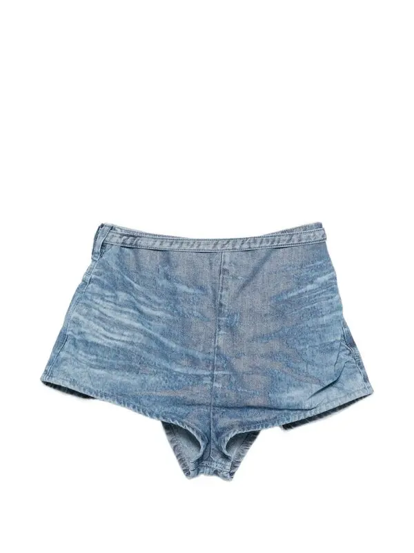 DIESEL® Denim Cotton Shorts With Frayed Hem