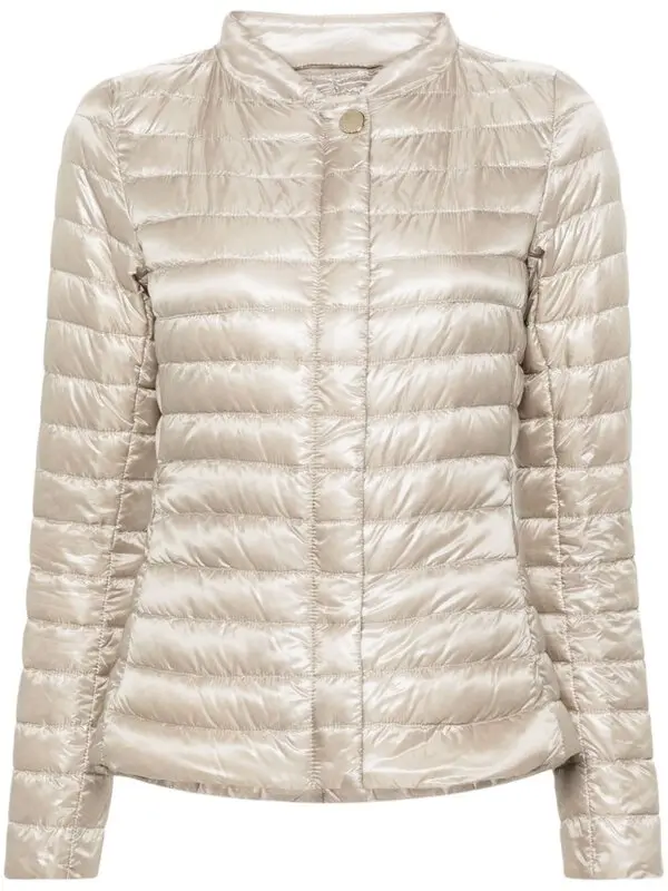 Herno Quilted Down Jacket With Gold-tone Hardware