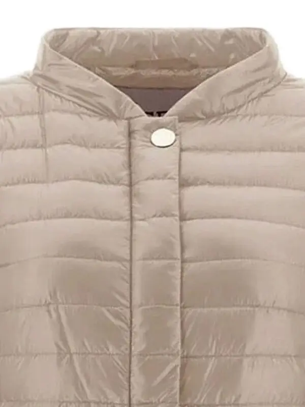 Herno Quilted Down Jacket With Stand Collar - Grey