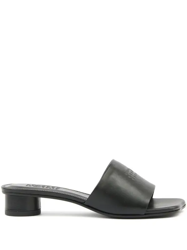 MAISON MARGIELA Leather Block Heel Slides