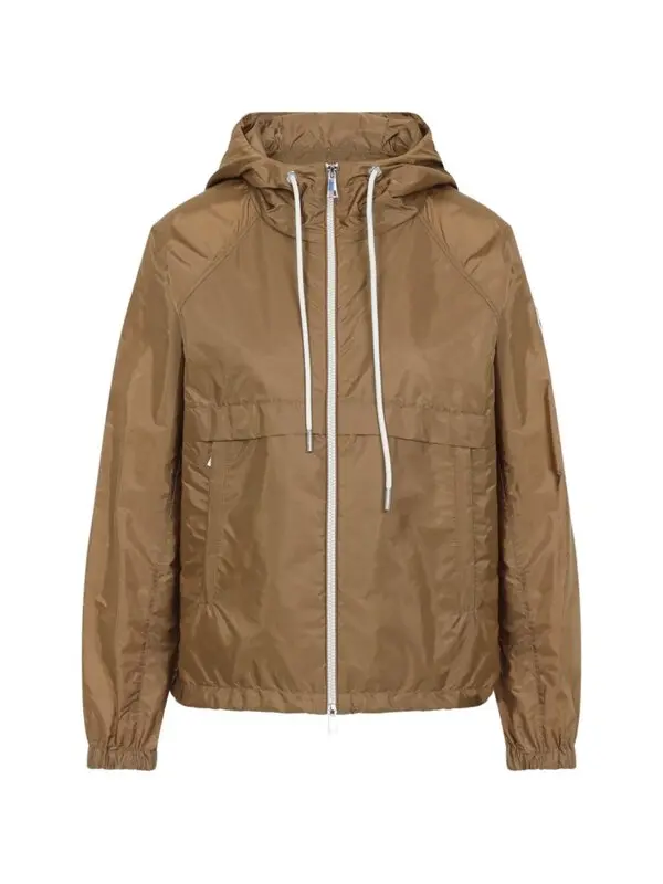Moncler Coquelicot Blouson Jacket With Drawstring Hood And Zip Closure