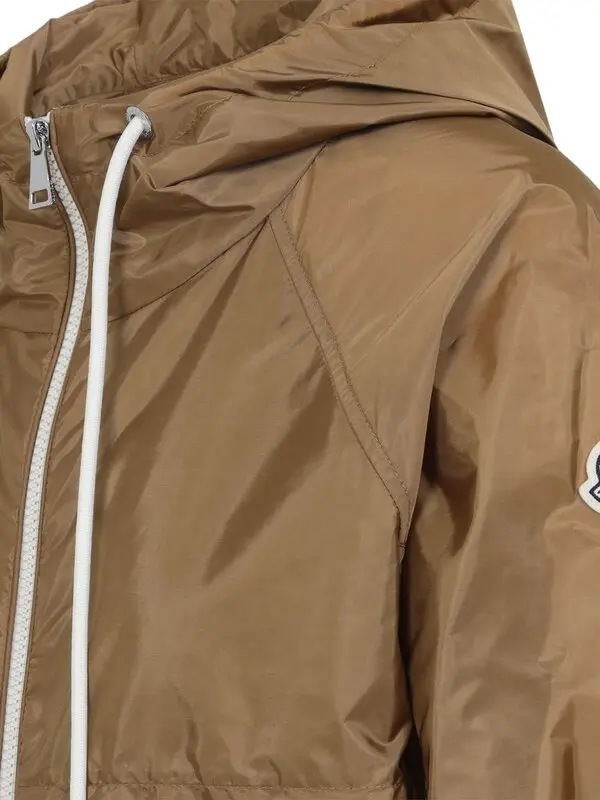 Moncler Coquelicot Blouson Jacket With Drawstring Hood And Zip Closure