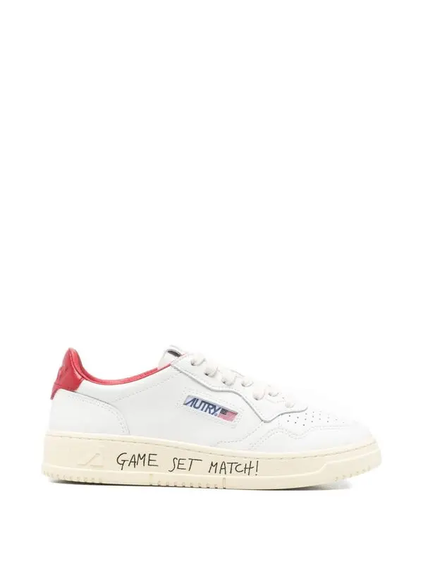 AUTRY Medialist Low Leather Sneakers - Red