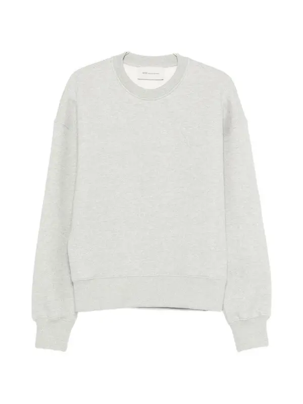 AMI Paris De Coeur Cotton Sweatshirt - Grey