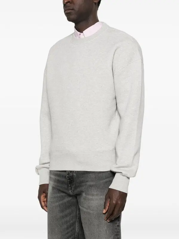 AMI Paris De Coeur Cotton Sweatshirt - Grey