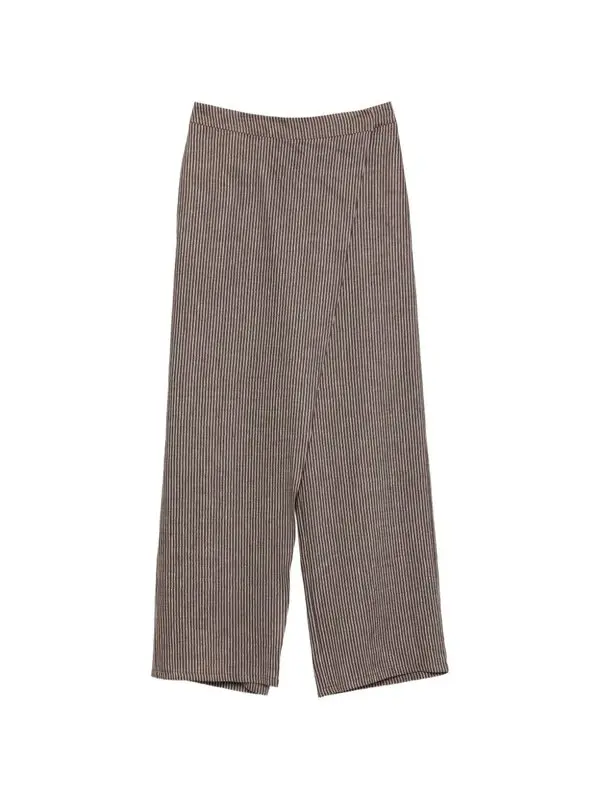 ALYSI Wide-leg Trousers With Vertical Stripes