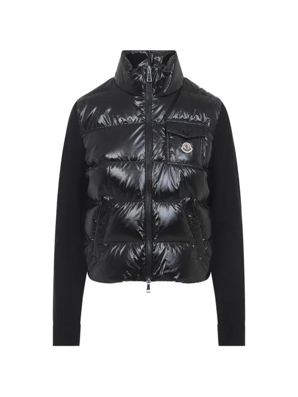 Moncler Padded Cardigan With Zip-fastening And Logo Patch