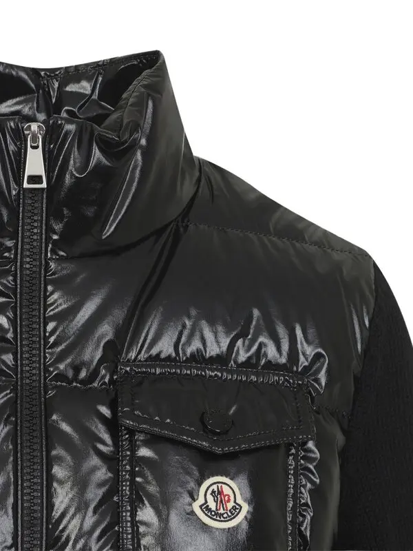 Moncler Padded Cardigan With Zip-fastening And Logo Patch