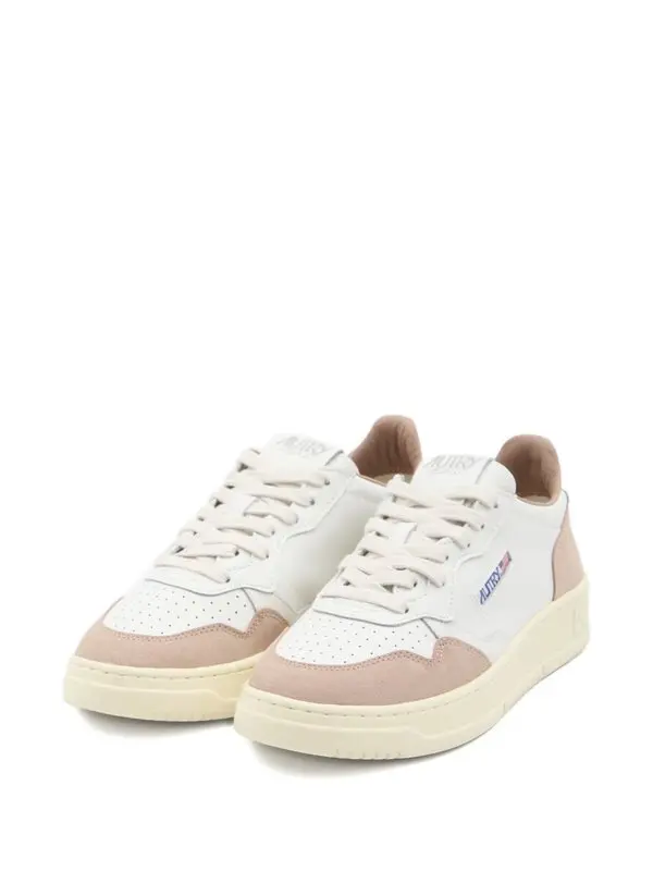 AUTRY Medialist Low Leather Sneakers With Logo Detail - Pink
