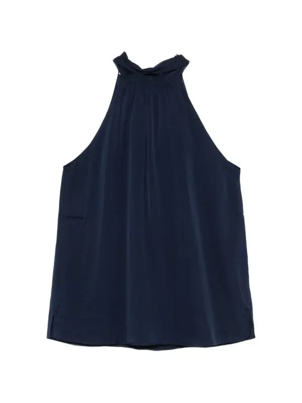 NOUVELLE SILK95FIVE Villette Silk Top - Blue