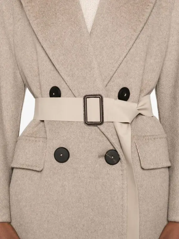 Max Mara Cashmere Double Breasted Belted Coat