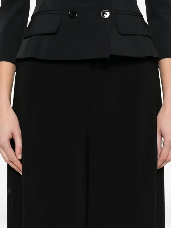 Elisabetta Franchi Wide-leg High-waisted Trousers With Button Detail