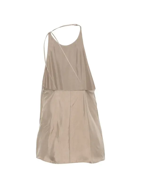 ALYSI Twill Silk Top - Grey
