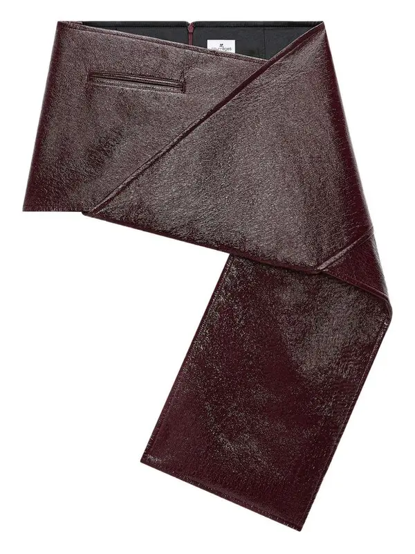 COURREGES Vinyl Mini Skirt - Red