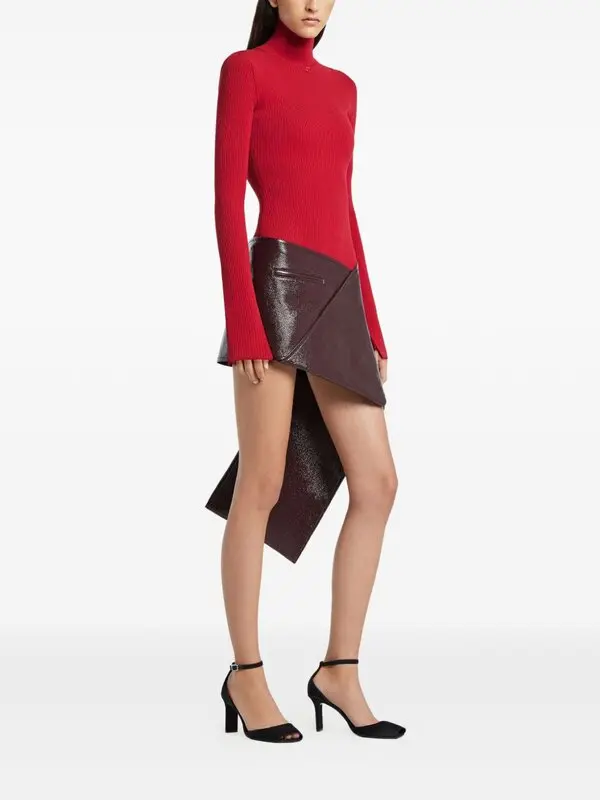 COURREGES Vinyl Mini Skirt - Red