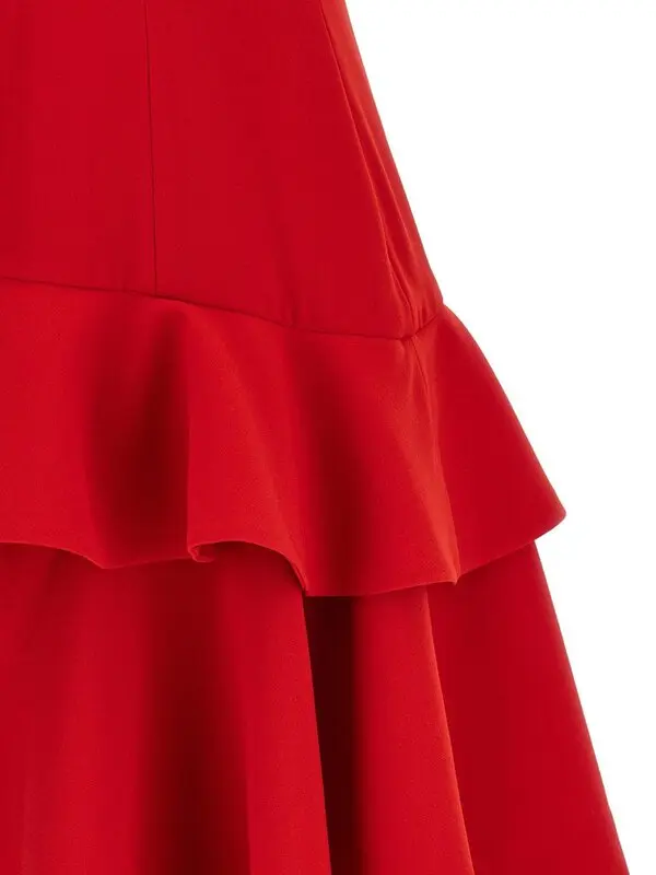 CATALINA Asymmetrical Ruffled Maxi Dress
