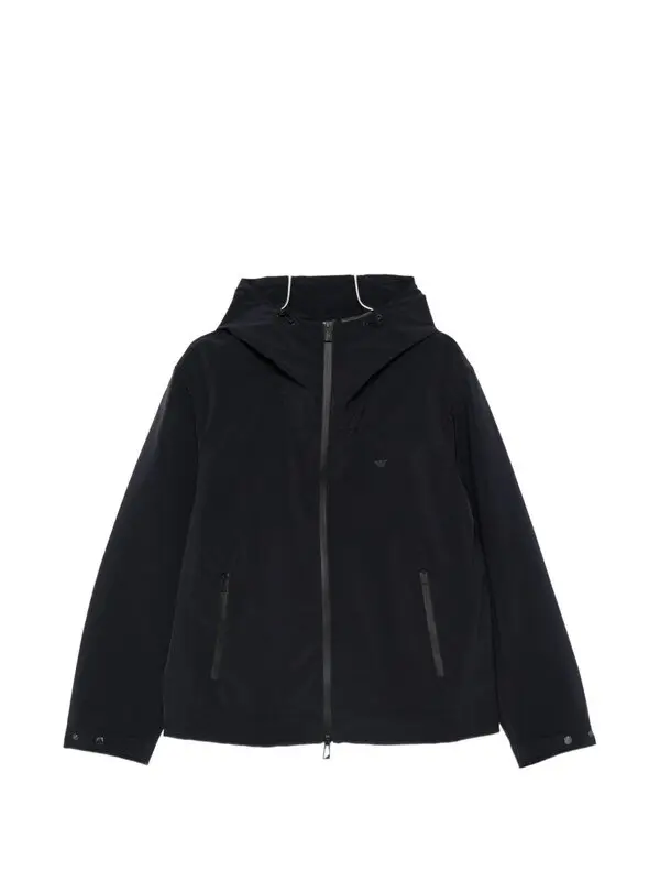 Emporio Armani Hooded Blouson Jacket With Zip Fastening