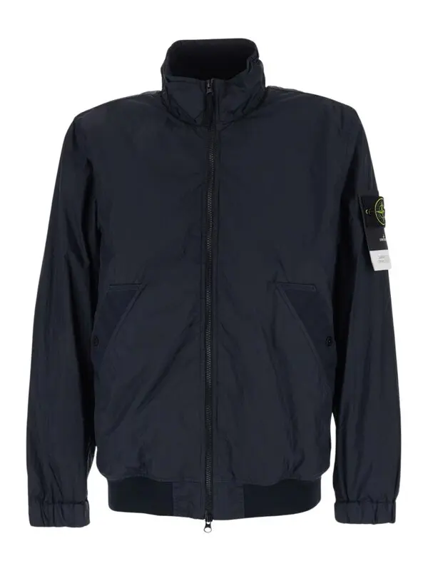 Stone Island Zipped Blouson Jacket With Stand Collar