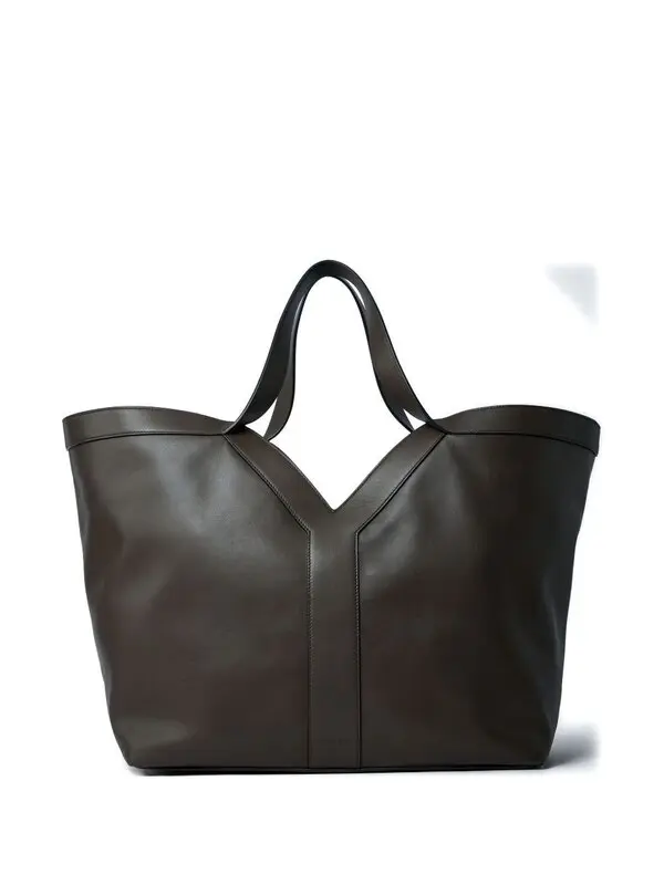 Saint Laurent Y Large Leather Tote Bag - Brown
