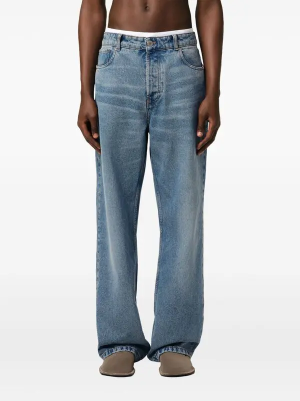 AMI Paris Wide Leg Jeans