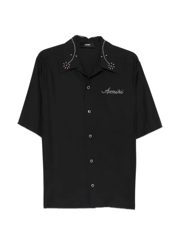 Amiri Stud Camp Shirt - Black