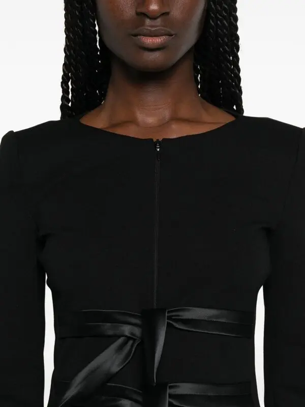 Emporio Armani Collarless Bow Detail Jacket