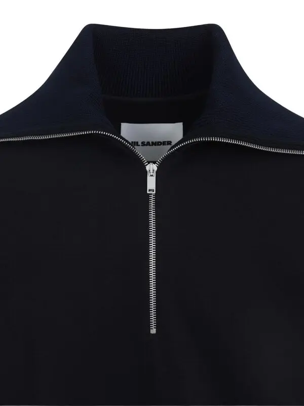 JIL SANDER Cotton Zip Sweatshirt