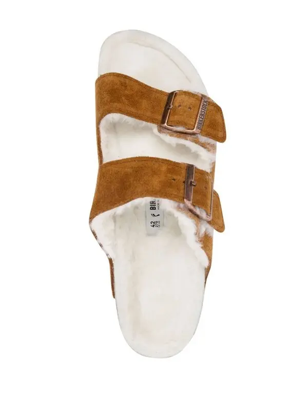 BIRKENSTOCK Arizona Shearling Suede Sandals