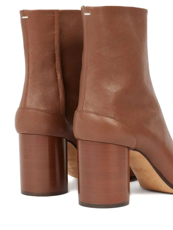 MAISON MARGIELA Tabi Leather Ankle Boots - Brown