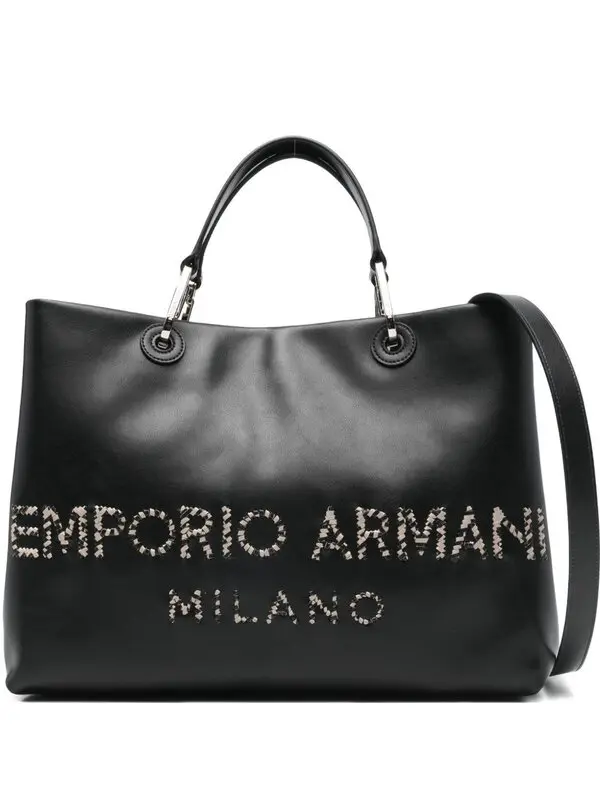 Emporio Armani Myea Medium Shopping Bag - Black