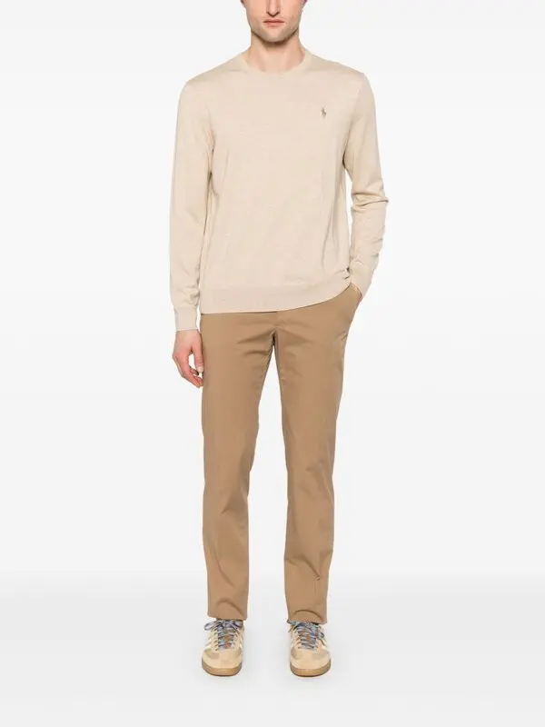 Polo Ralph Lauren Embroidered Crewneck Sweater - Brown