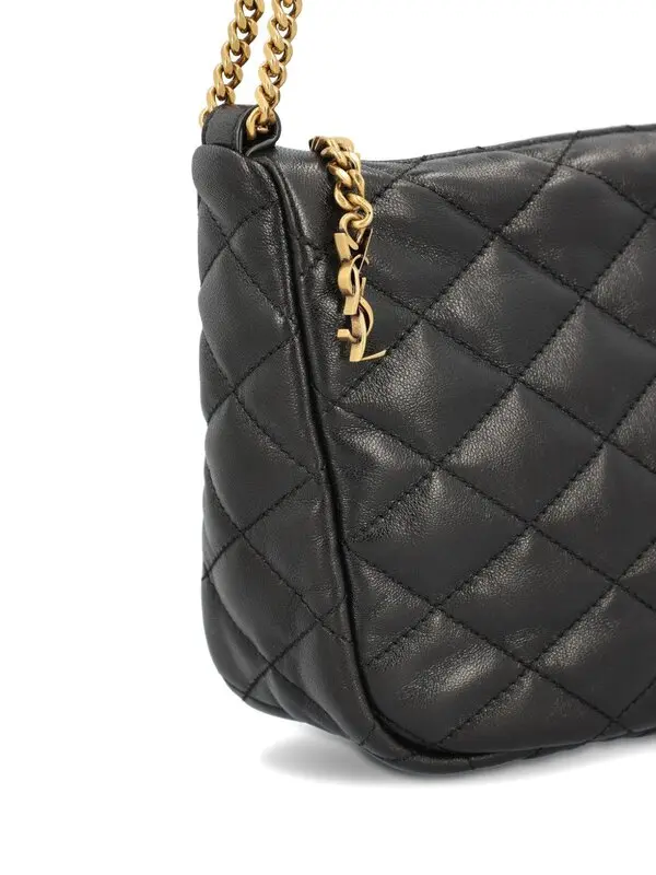 Saint Laurent June Quilted Leather Mini Bag With Chain Strap