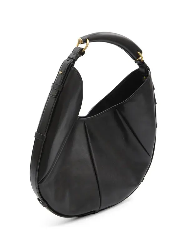 Saint Laurent Mombasa Medium Leather Hobo Bag - Black