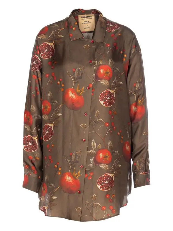 UMA WANG Printed Long Sleeve Blouse