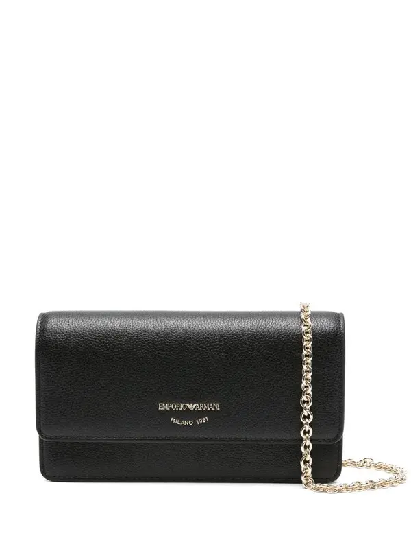 Emporio Armani Leather Mini Bag With Chain Strap