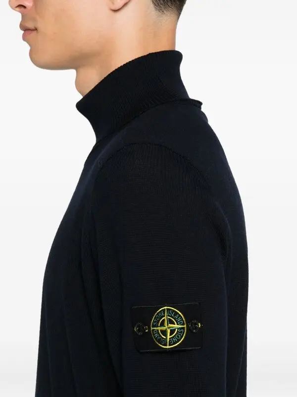 Stone Island Wool Ribbed Turtleneck