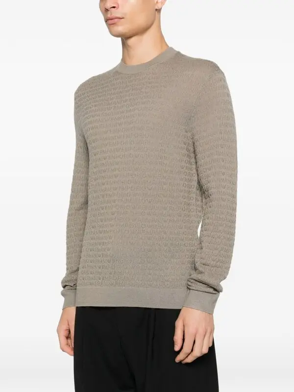 Emporio Armani Textured Crewneck Sweater