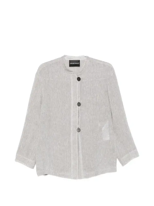Emporio Armani Linen Buttoned Jacket