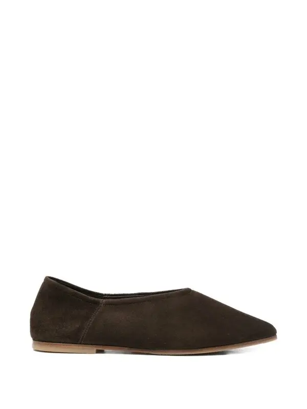 BABÙ MILANO Suede Pointed Toe Ballet Flats