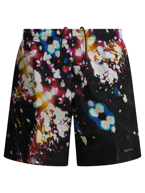 Alexander McQueen Printed Drawstring Boxer Shorts