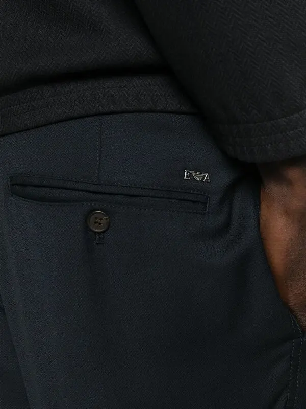 Emporio Armani Wool Trousers - Blue