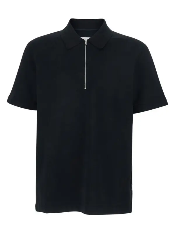 JIL SANDER Polo Shirt With Classic Collar - Black