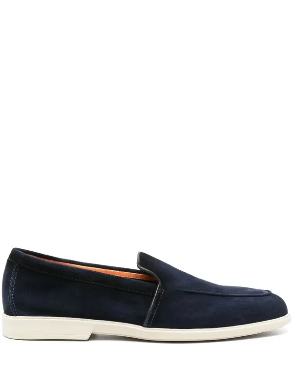 Santoni Suede Moccasin Loafer