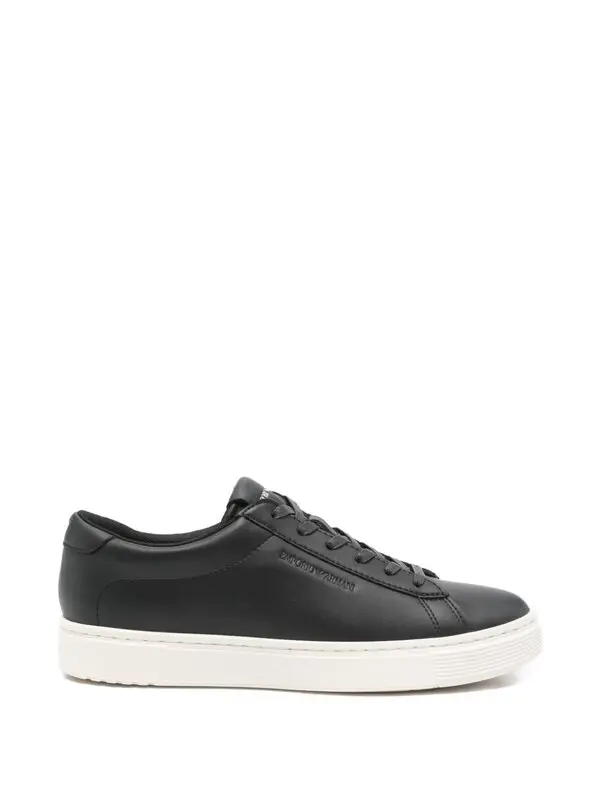 Emporio Armani Leather Lace-up Sneakers