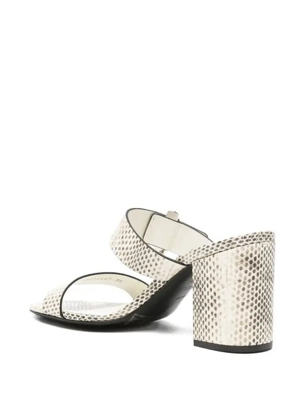 Emporio Armani Leather Heeled Mules