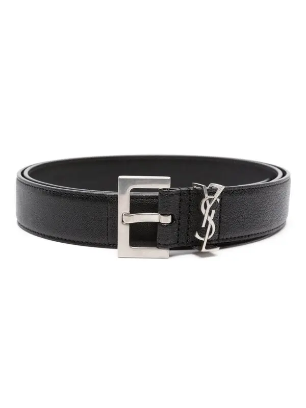 Saint Laurent Belt With Logo Buckle - Black