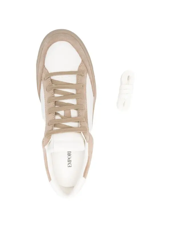 Emporio Armani Leather Lace-up Sneakers