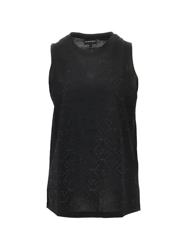 Emporio Armani Sleeveless Round Neck Tank Top - Black