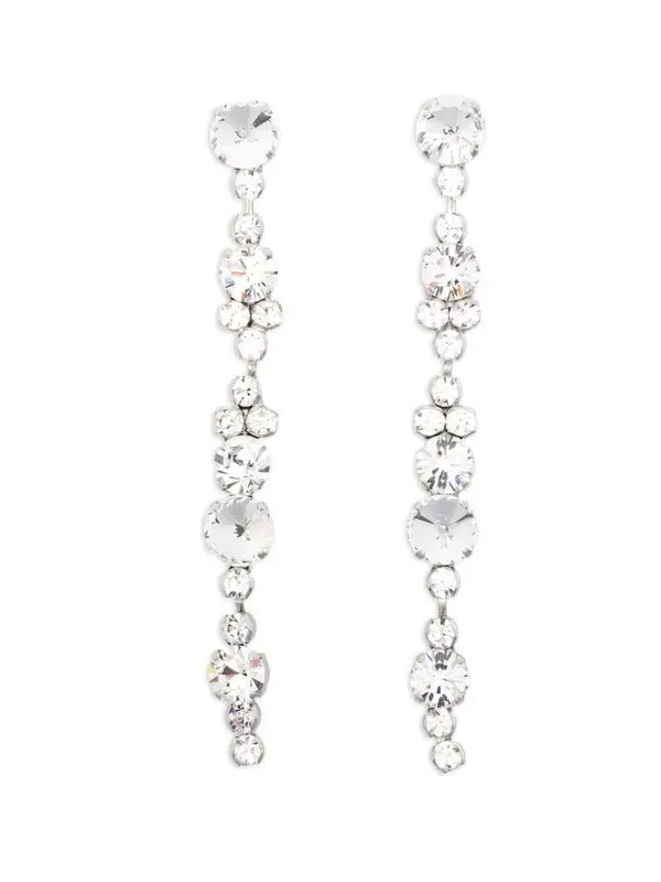 FORTE_FORTE Crystal Pendant Earrings - Silver