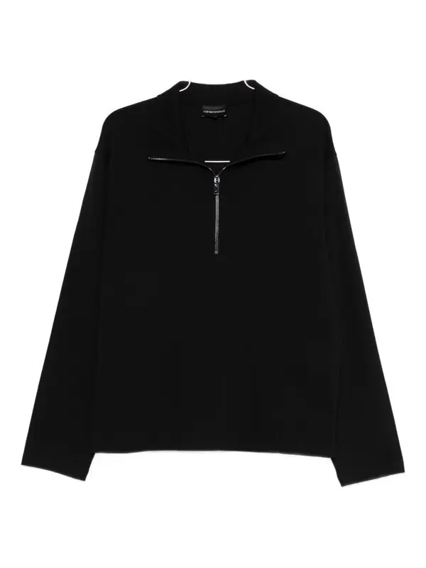Emporio Armani Half-zip Pullover With Point Collar